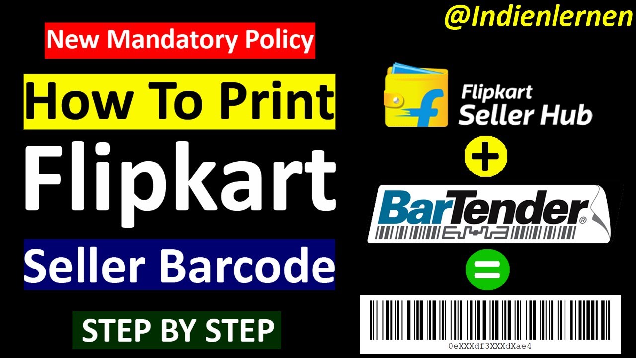 How to Print Flipkart Seller Barcode Through Bartender Software ...