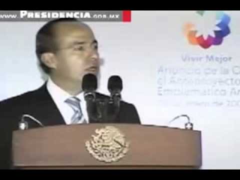 Calderón, discurso, estela de Luz, borracho - YouTube