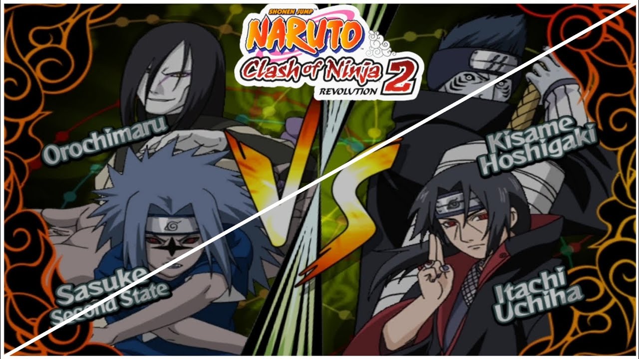 NARUTO : CONR2! || TWO MAN SQUAD! VS MODE CPU ! - : SASUKE 2ND STATE ...