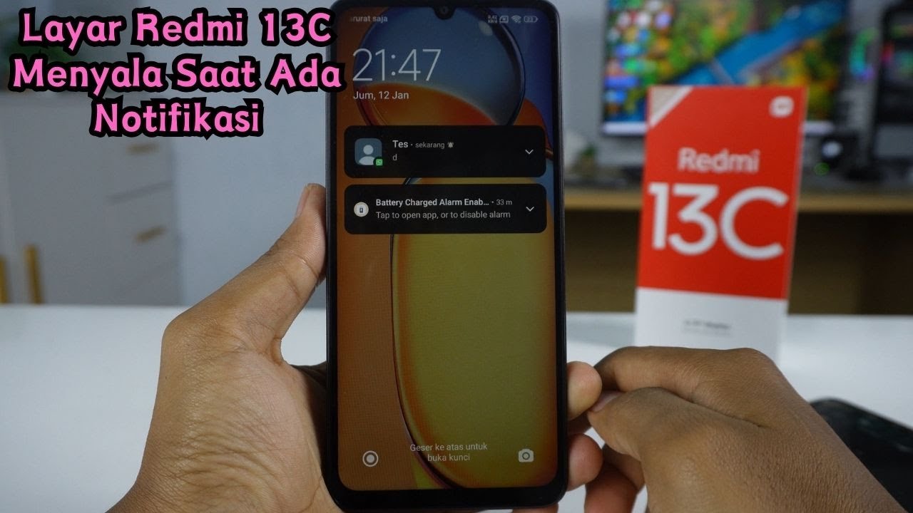 Cara Membuat Layar Menyala Ketika Ada Notifikasi HP Redmi 13C - YouTube