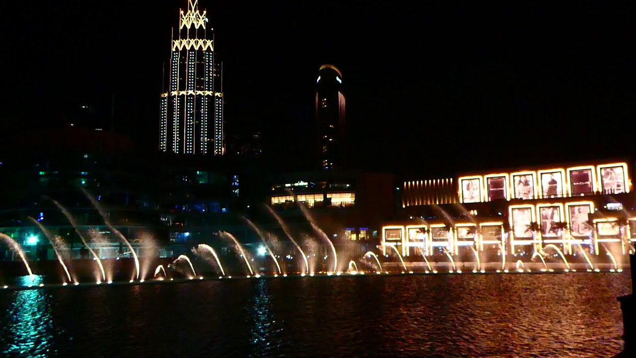 The Dubai Fountain Water Show, Dubai - YouTube