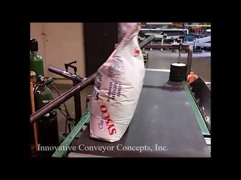 ICC Miller Bag Turner Conveyor - YouTube