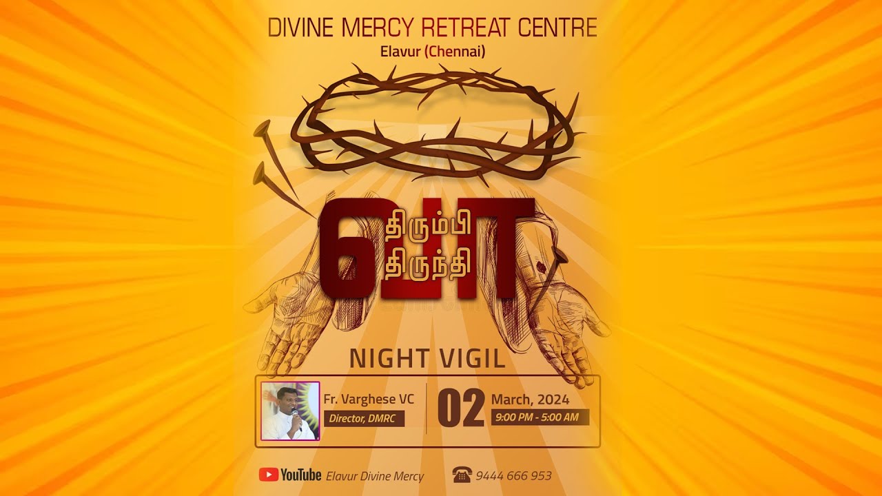 Welcome to Night Vigil March 2024 | Elavur Divine Mercy | Fr. Varghese ...