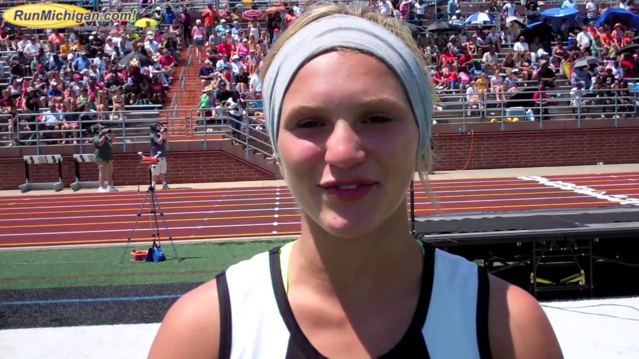 Interview: Allyson Goff, 100M Hurdles Champion - 2014 MHSAA LP Track & Field D1 Finals - YouTube