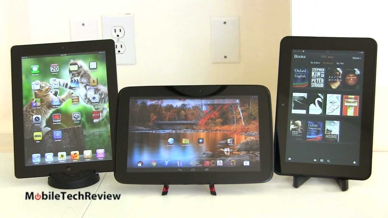iPad 4, Google Nexus 10 and Amazon Kindle Fire HD 8.9" Comparison ...