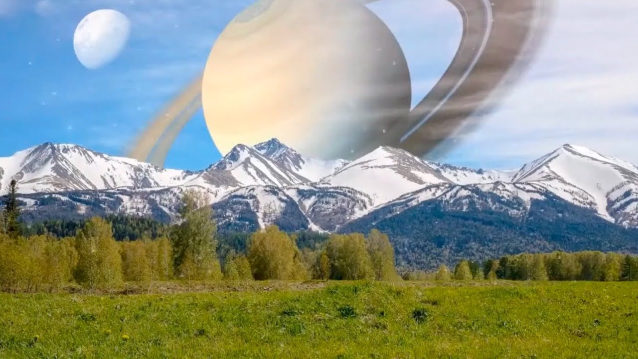 If the Moon were replaced with Saturn- relax music 10 HOURS ASMR - YouTube