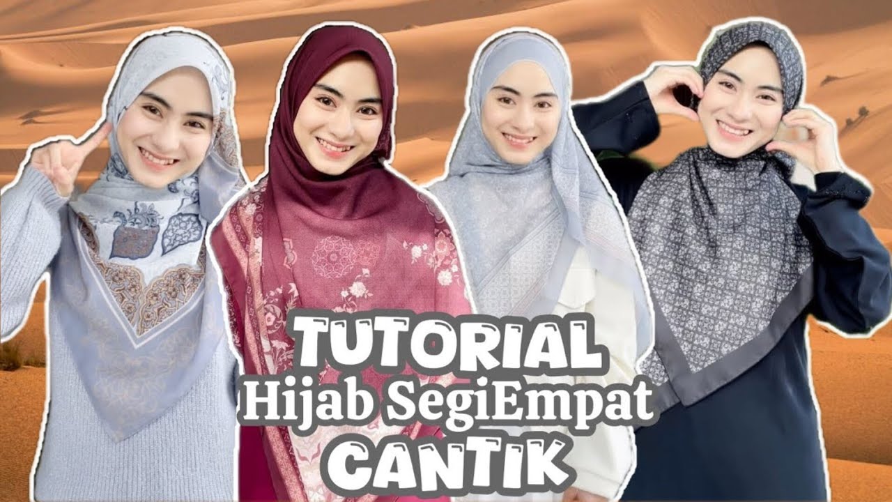 Tutorial Hijab Segiempat Cantik #hijabstyle - YouTube