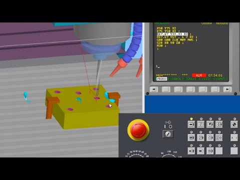 Drilling canned cycle Simulate@Swansoft cnc Simulator 