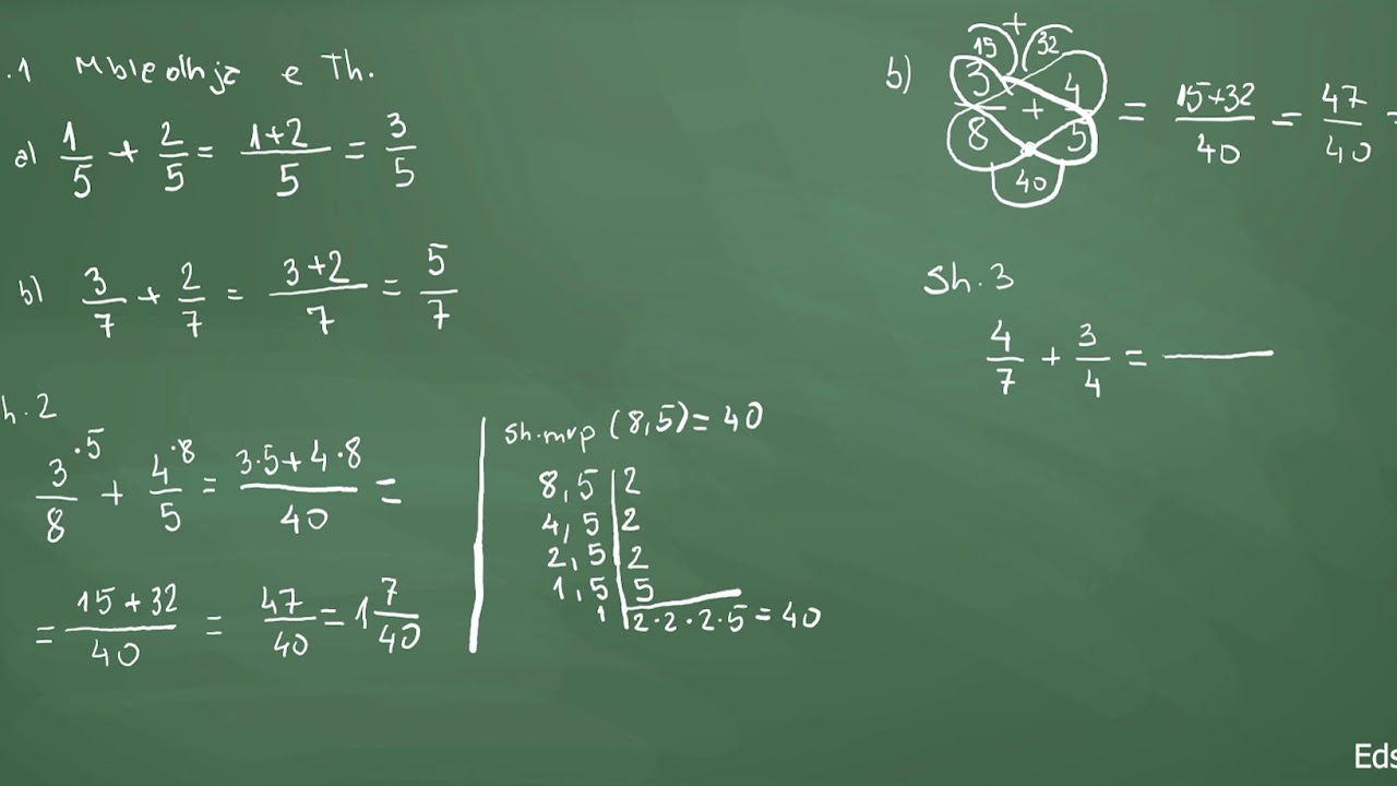 Matematikë | Klasa 6 | Periudha 2 | Mbledhja e thyesave - YouTube