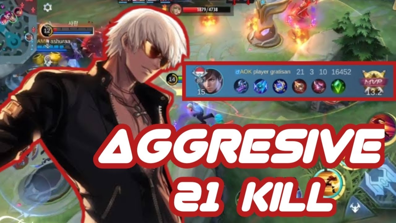 AGGRESIVE GS 21 KILL!! COMBO GS MOBILE LEGENDS - YouTube