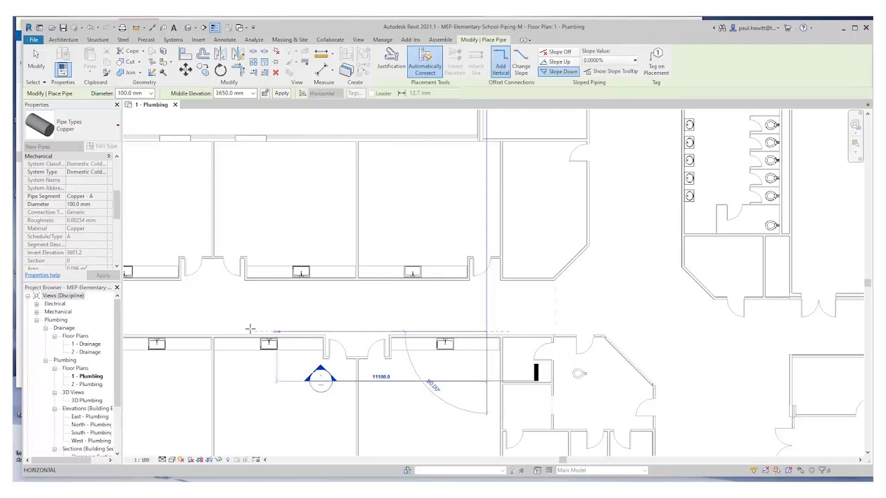 Revit MEP - Add Plumbing Pipes - YouTube