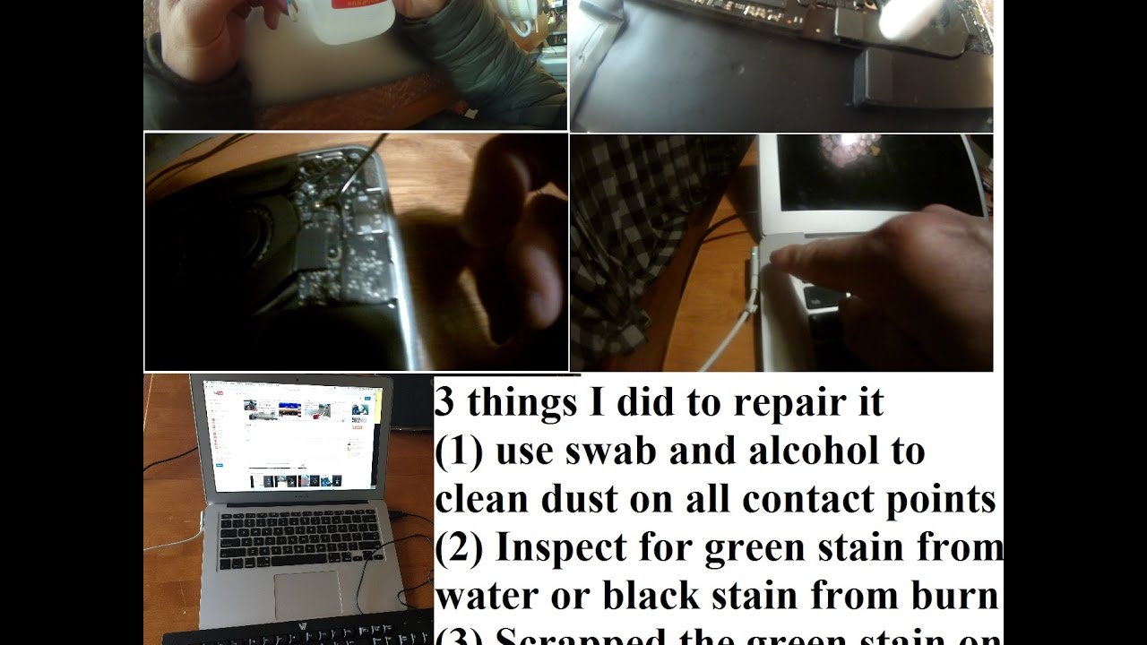How I repaired my tea spilled MacBook air 13"? (3 of 4) water damaged ...