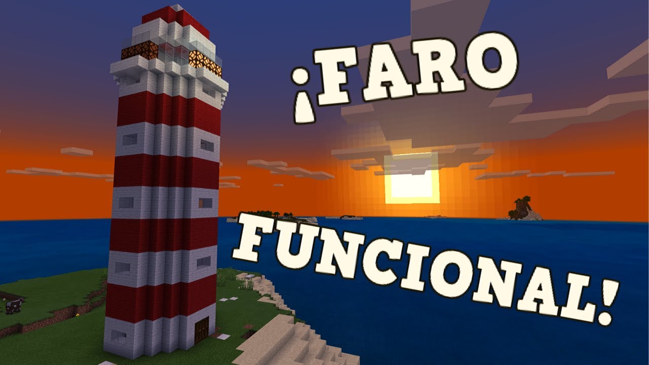 COMO HACER UN *FARO FUNCIONAL* EN MINECRAFT- Windows 10 - YouTube