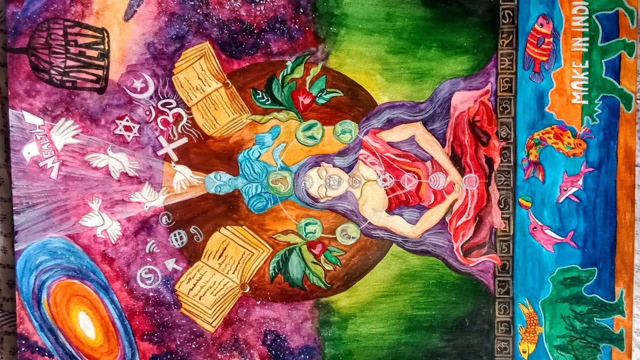 painting on new age india of my dreams |india of my dream drawing ...