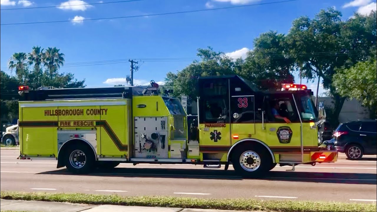 Hillsborough County Fire Florida Rescue 33 Engine 33 Responding on ...