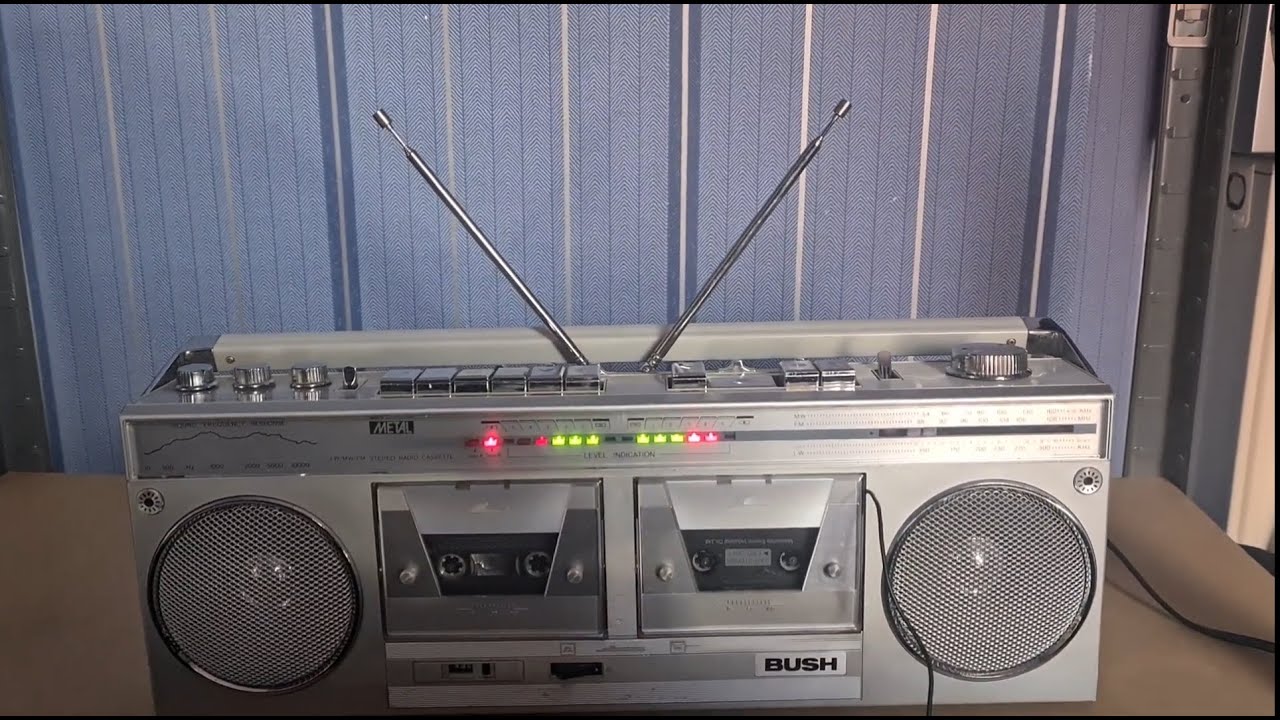 1983 Bush 9450 Mini Boombox Ghetto Blaster - YouTube