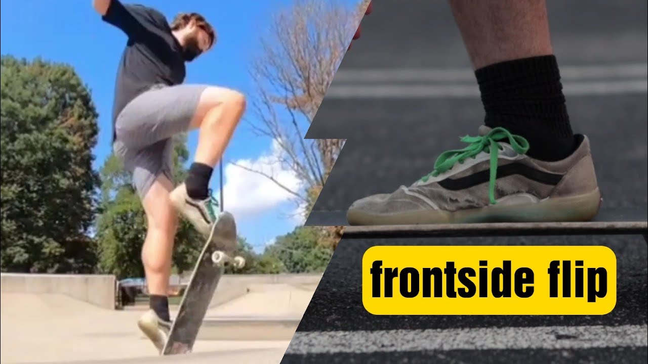 How to Frontside Flip on a hip - YouTube