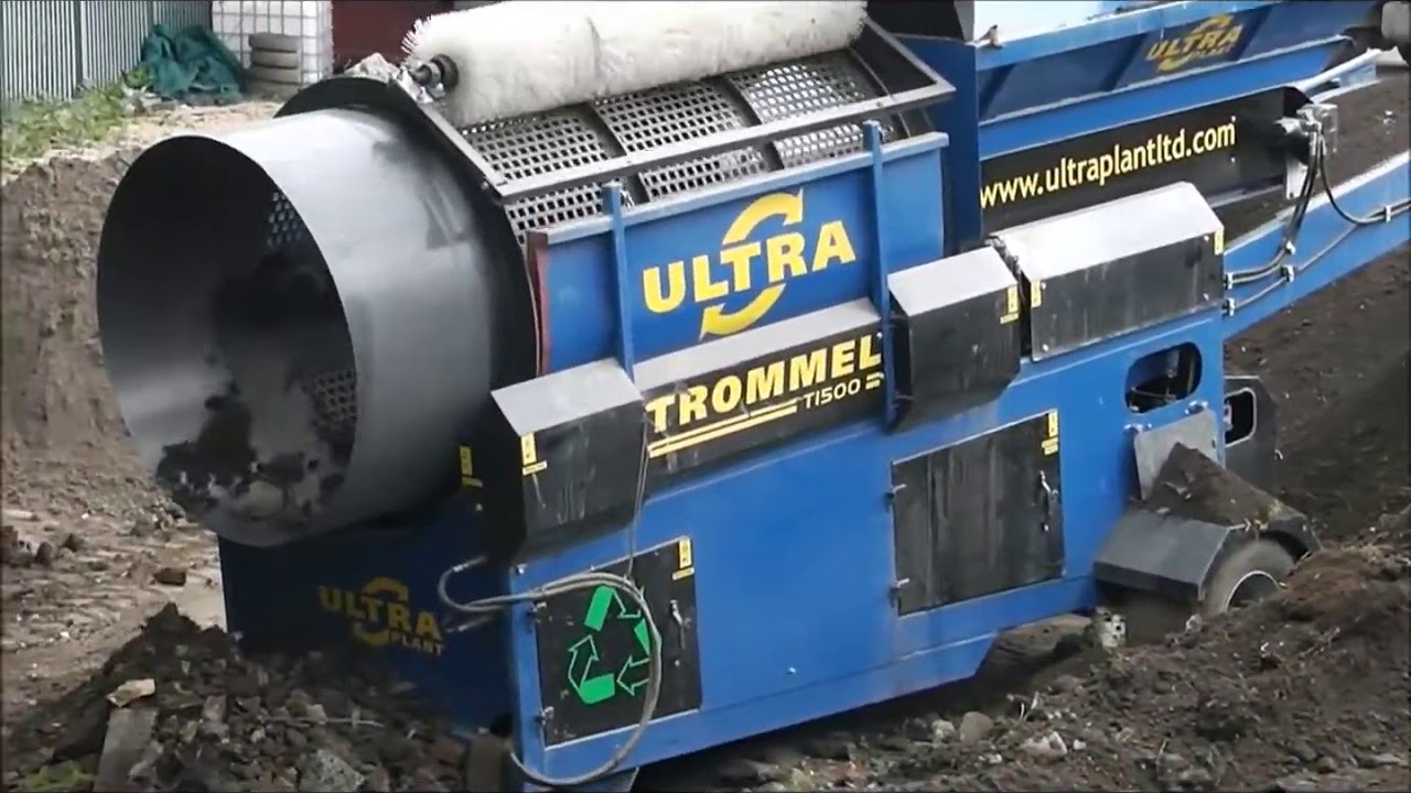 Trommel Screen machine for topsoil compact trommel screen, soil screen ...