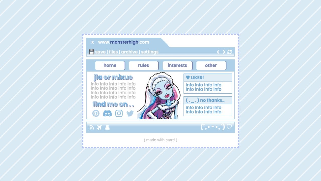 blue themed carrd tutorial - cr edenc4b - YouTube