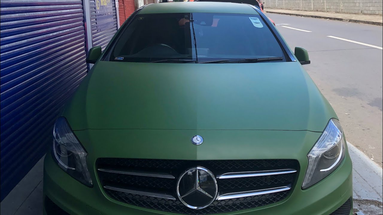 Mercedes Benz A 200 wrapped Green Military - YouTube