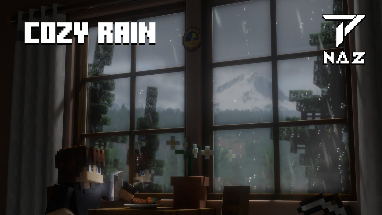 Raining Outside - Minecraft Relaxing Scenes - YouTube