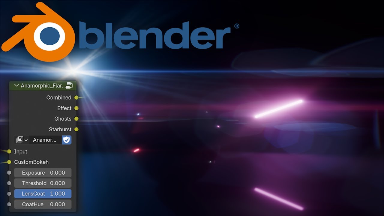 Anamorphic Lens-Flare compositing Node for Blender 4.2 - YouTube