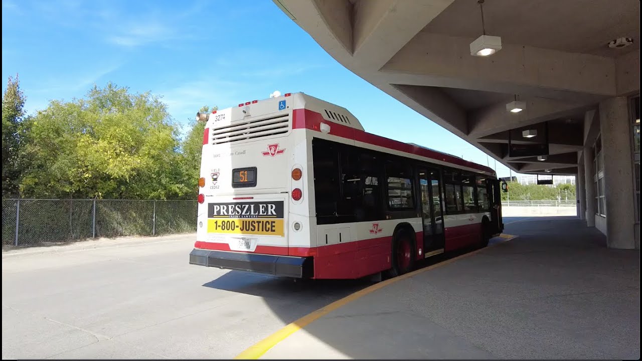 TTC 51 Leslie Bus Ride #3274 from Leslie Stn to Steeles East and Don Mills (September 22nd, 2023 ...
