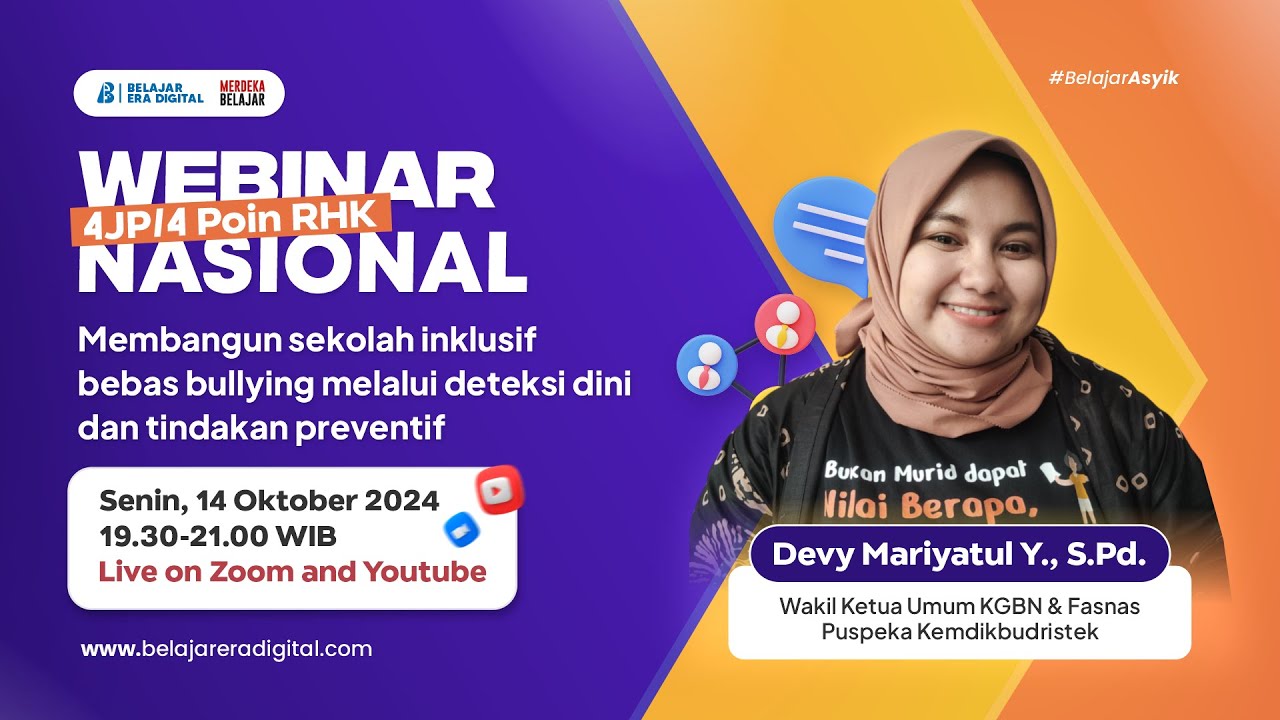 Webinar ! Membangun sekolah inklusif bebas bullying melalui deteksi ...