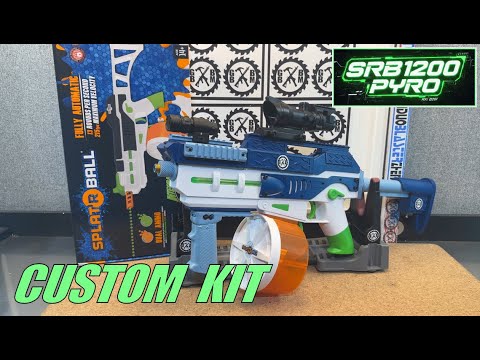 CUSTOM-MODDED!! SPLATRBALL SRB1200 PYRO (TOY!) Gel Ball Blaster ...