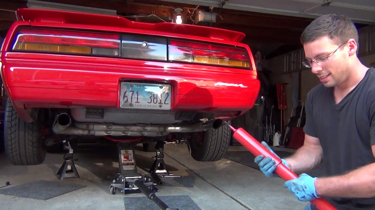 Thirdgen Pontiac Firebird gets new rear shocks - YouTube