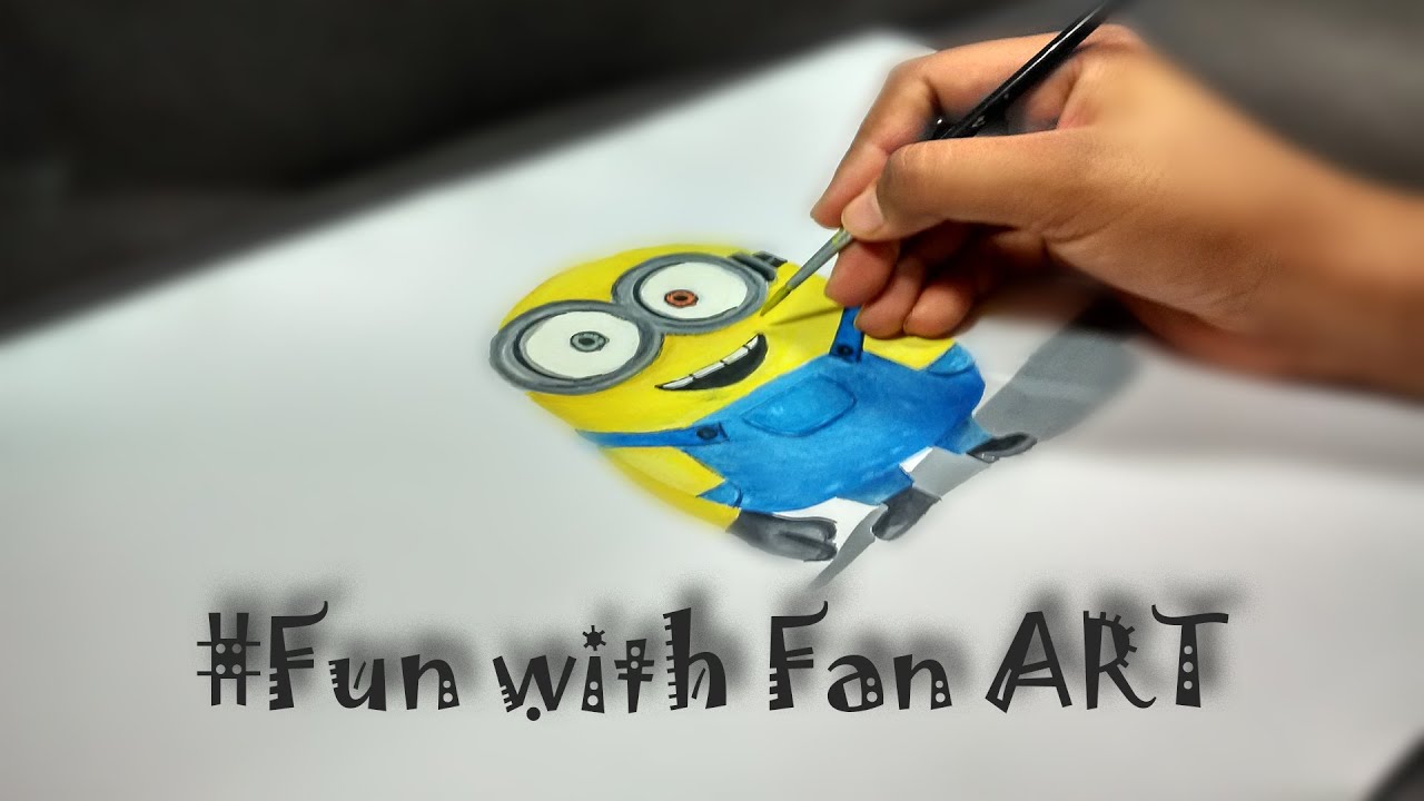 Drawing Minion..#Fun with Fan ART #ep1 - YouTube