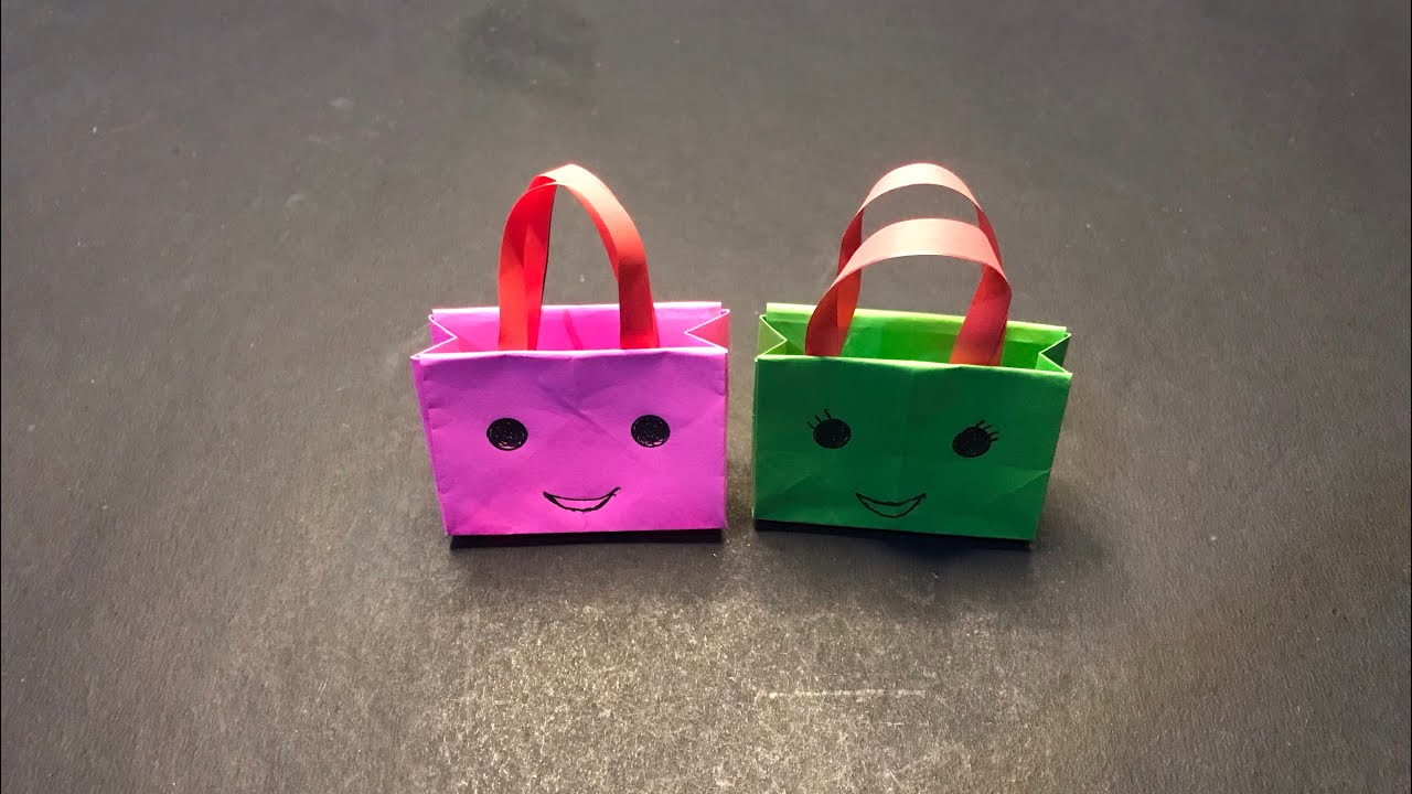 Origami Bag | how to make a bag out of paper | origamicraft - YouTube