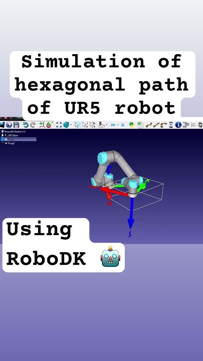 Simulation of hexagonal path of UR5 robot using RoboDK - YouTube