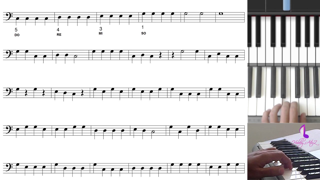 Piano Tutorial 16: Sight Reading VI Using Left Hand - YouTube