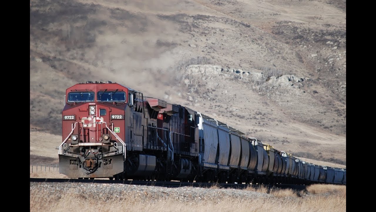 CPR Train Spotting HD: CP 9722 West, Train 303 At Bearspaw West AB. 6/7. 3/29/2019. - YouTube