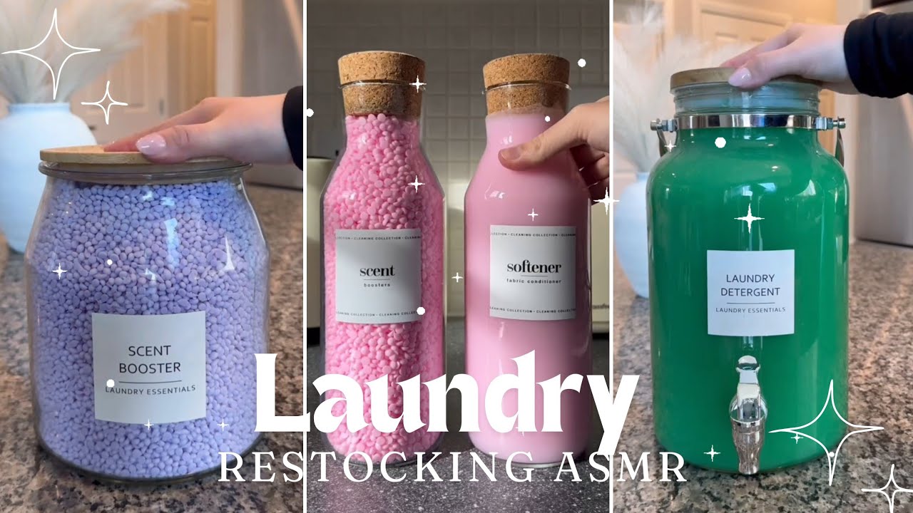 Satisfying Laundry Restock & Refill ASMR💦 | TikTok Restocking Organizer ...