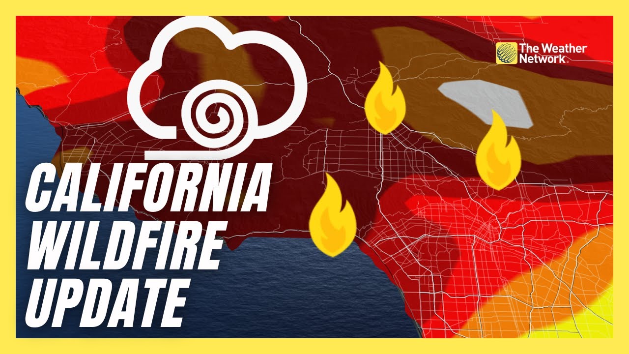 Southern California Wildfire Update: Wind Gusts Forecast to Ease - YouTube