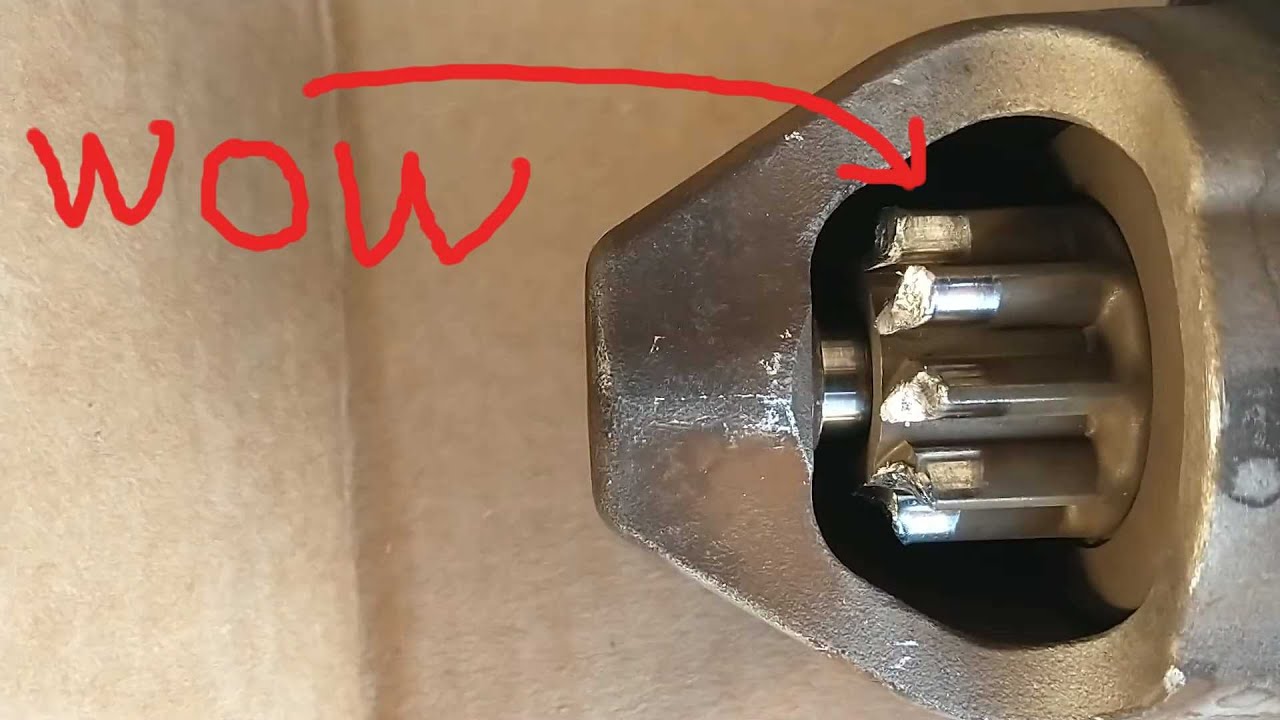 Replace old starter. Worn teeth damage your fly wheels and this could ...