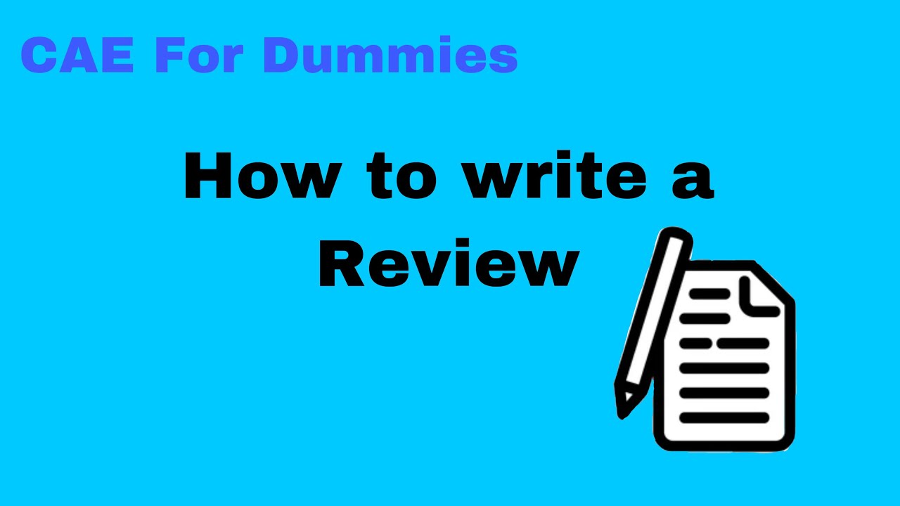How to write a Review for the CAE exam | English Tips & Tricks - YouTube