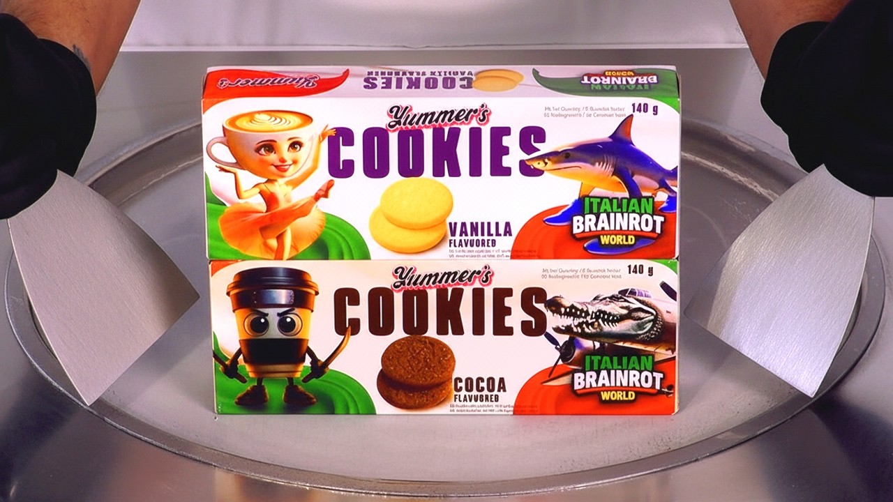 67 Italian Brainrot Cookies - Insane Viral Ice Cream Rolls | Satisfying ...