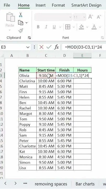 How to Calculate Working Hours in Excel. #exceltech #excel #viralvideo #microsoftoffice#online ...