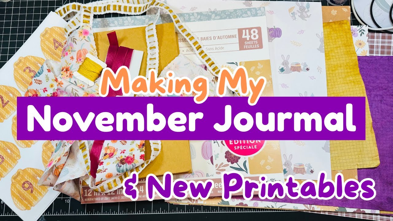 Making my November Creative Daily Journal | Junk journal - YouTube