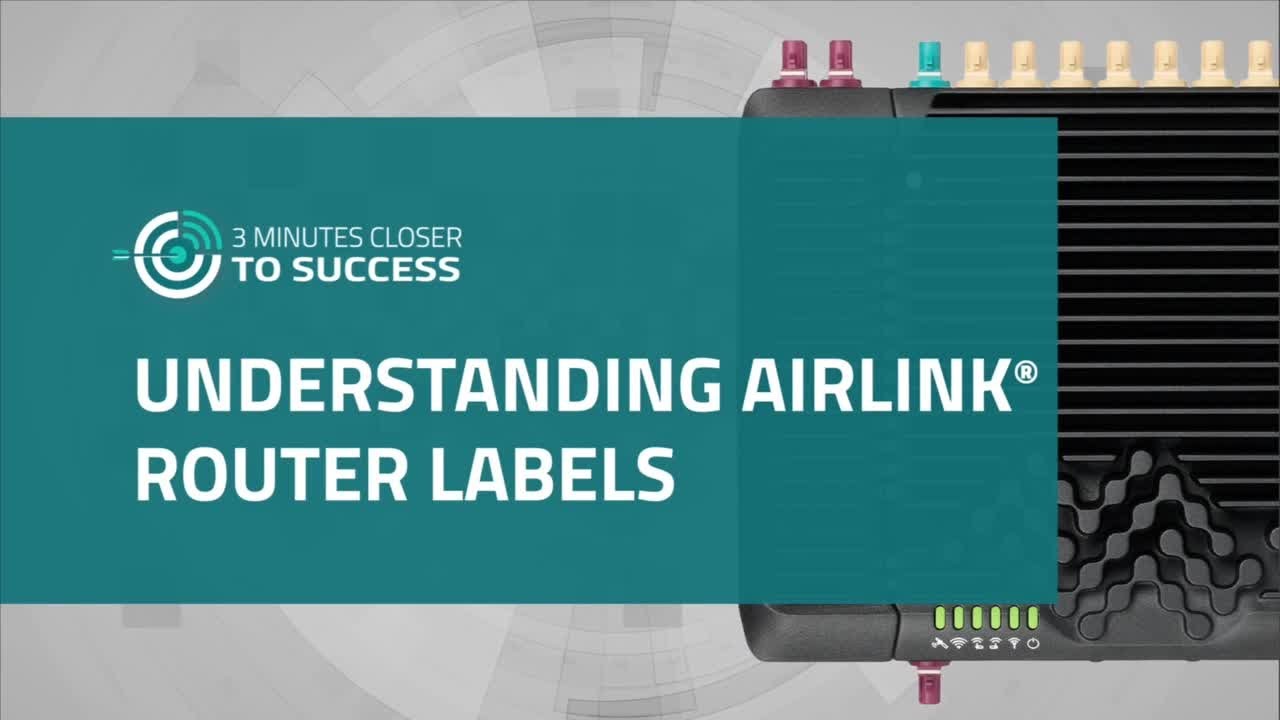 Three Minutes on AirLink® Router Labels - YouTube