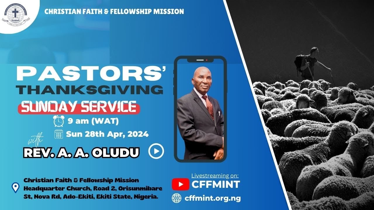 Pastors' Thanksgiving Sunday Service 2024 | Sun 28th Apr., 2024 ...