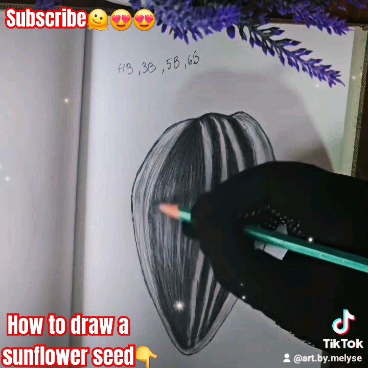 How to draw a sunflower seed #art #drawing #skratch #tutorial #viral # ...