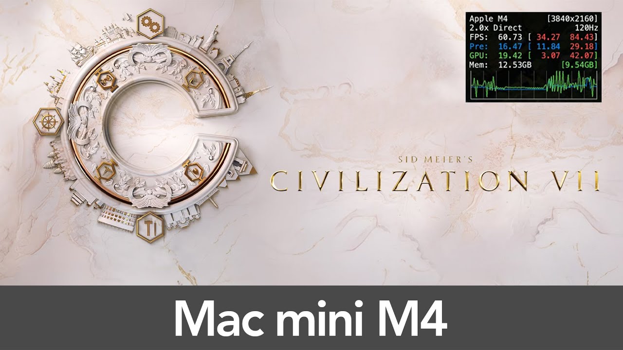 Mac mini M4 (16GB RAM) Civilization VII - Performance - YouTube
