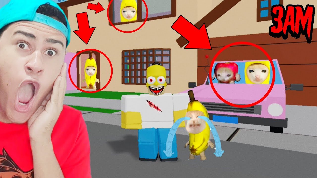 O BANANA CAT INVADIU OS SIMPSONS!! 😱😱 - Find The Simpsons Roblox - YouTube