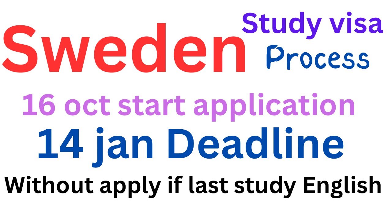 Sweden study visa process | when intake open in Sweden | Sweden study ...