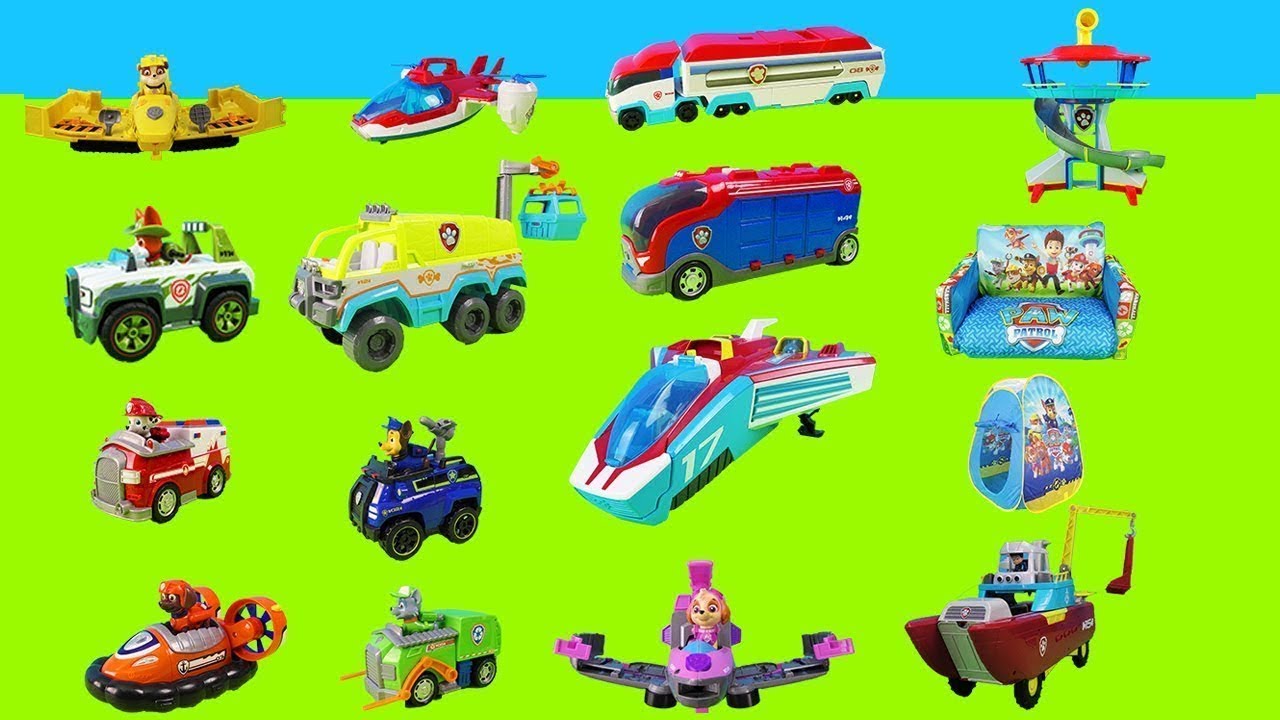 1 hour of fun with Paw Patrol | Police cars, Paw Patroller, fire ...