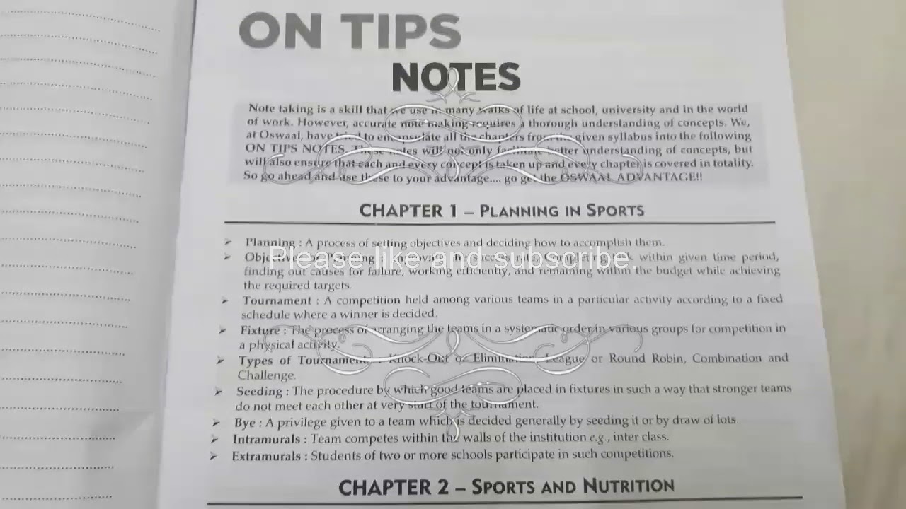 Class 12 physical education notes. - YouTube